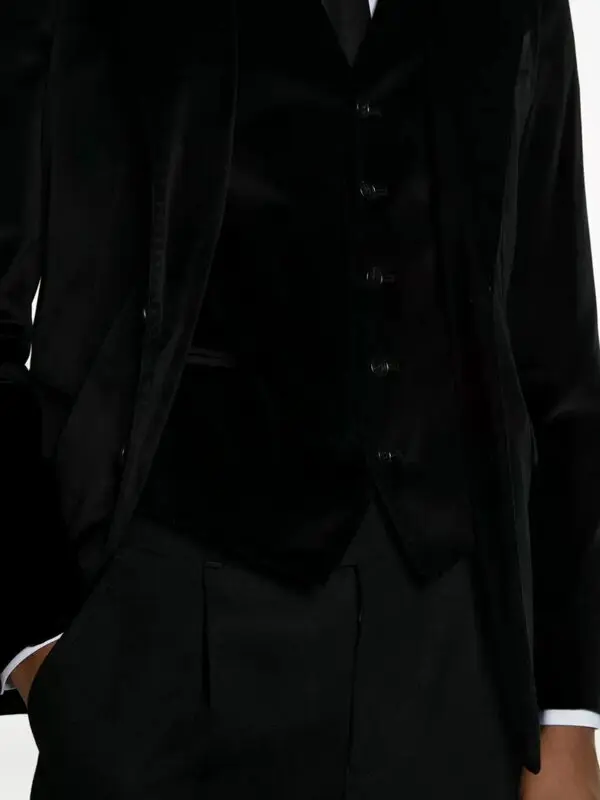 Tagliatore Brian Button Waistcoat - Black