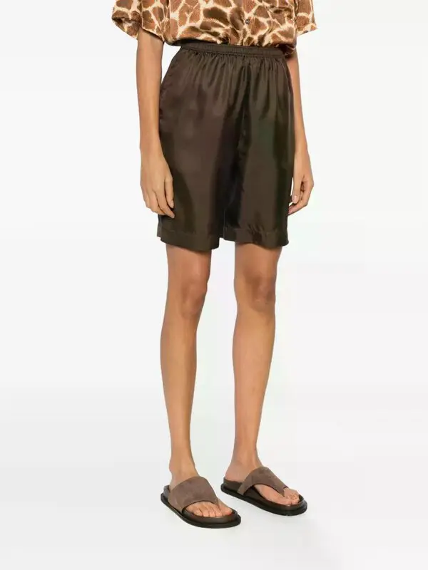 Loulou De Saison Zinia Elasticated Shorts - Brown
