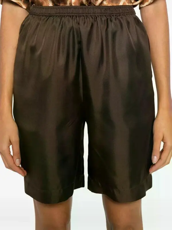 Loulou De Saison Zinia Elasticated Shorts - Brown
