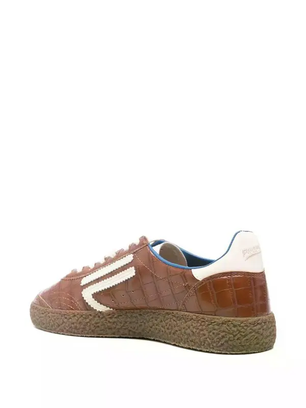 PURAAI Croc-effect Sneakers - Brown