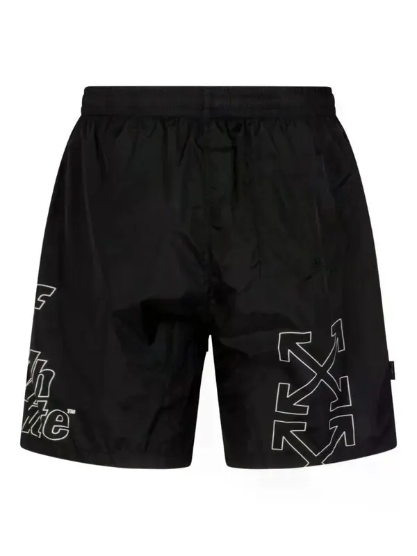 Off-White Drawstring Swim Shorts