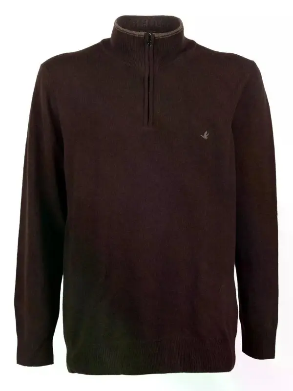 BROOKSFIELD Half-zip Mock-neck Sweater