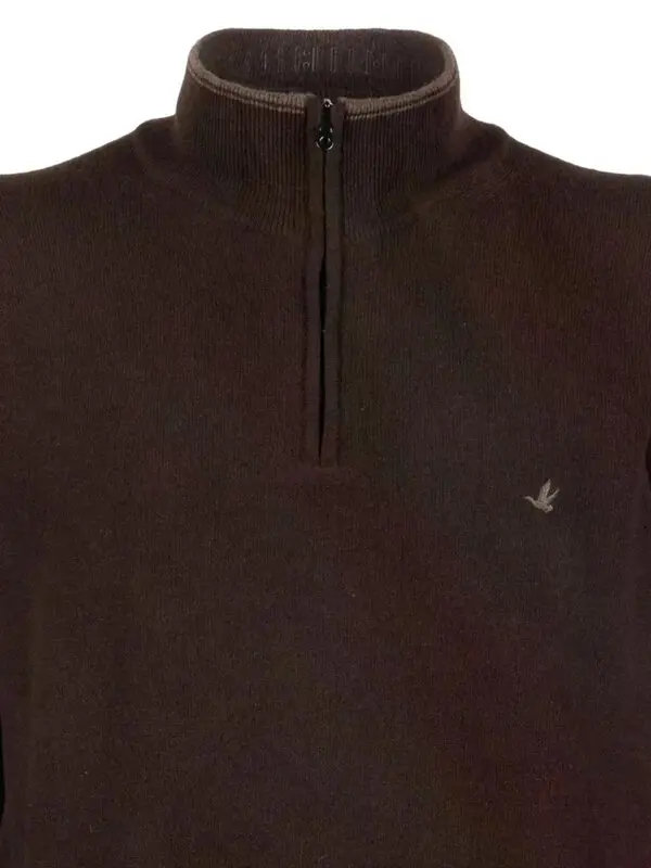 BROOKSFIELD Half-zip Mock-neck Sweater