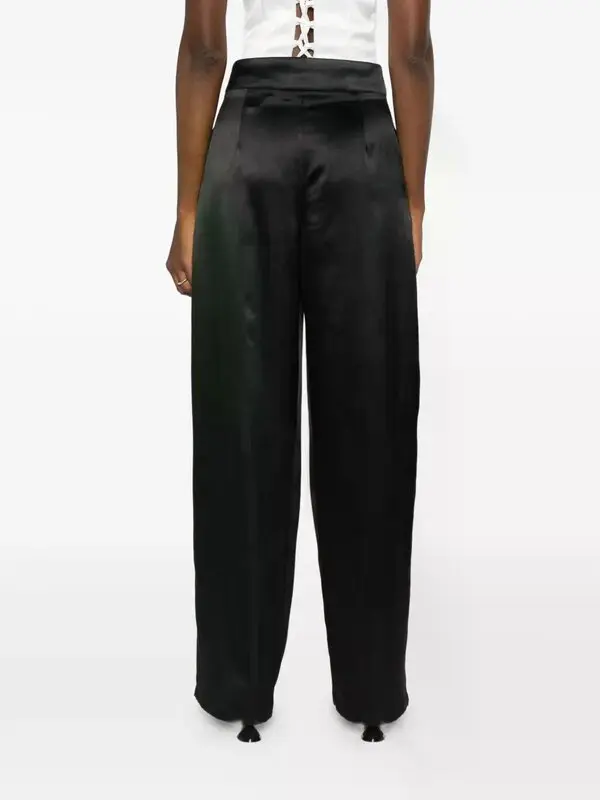 RHIZOME Taffeta Pleated Trousers