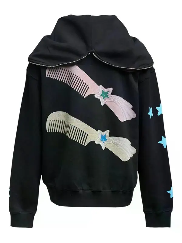 Ashley Williams Butterfly Zip Hoodie - Black | Editorialist