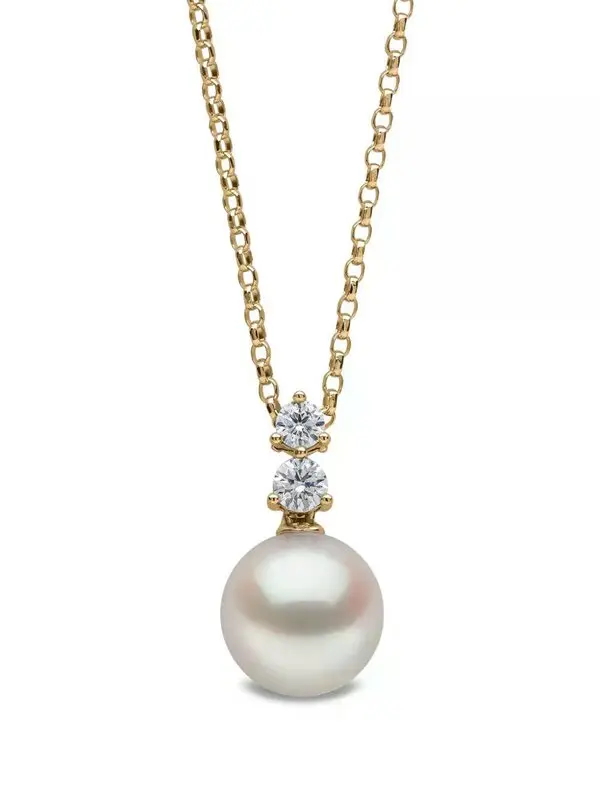 Yoko London 18k Yellow Akoya Pearl And Diamond Pendant - Gold