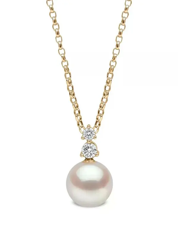 Yoko London 18k Yellow Akoya Pearl And Diamond Pendant - Gold