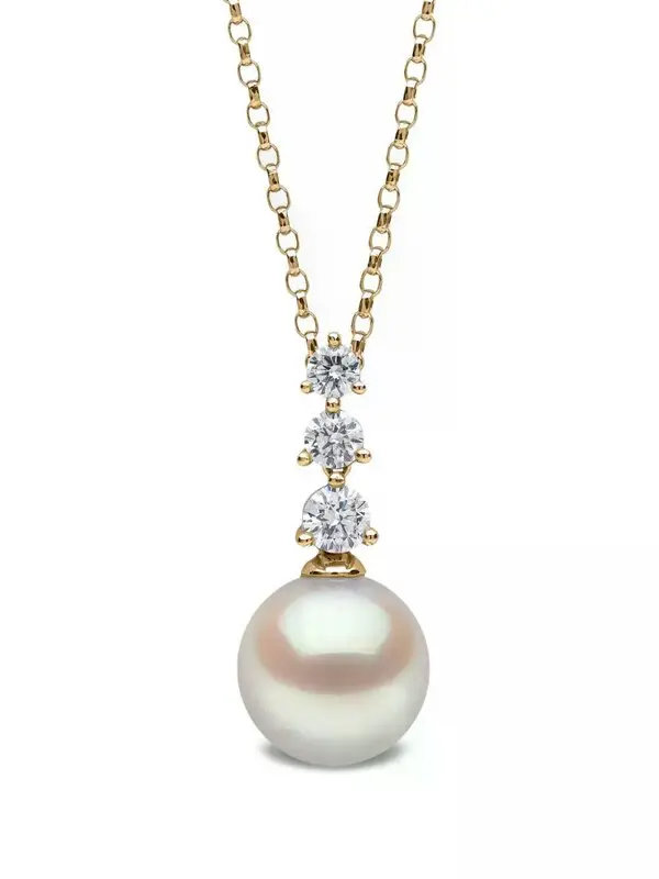 Yoko London 18k Yellow Akoya Pearl And Diamond Pendant - Gold