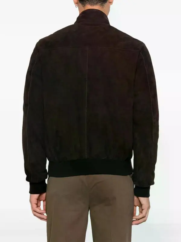 THE JACK LEATHERS Suede Bomber Jacket