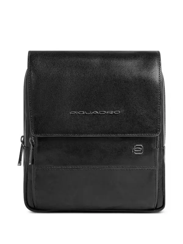 PIQUADRO Flap-over Crossbody Bag - Black