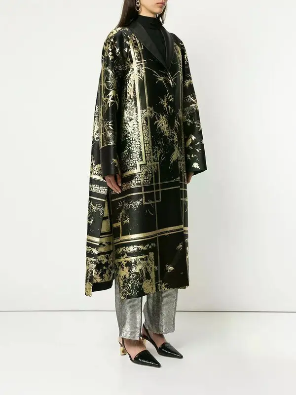Alberta Ferretti Brocade Cape