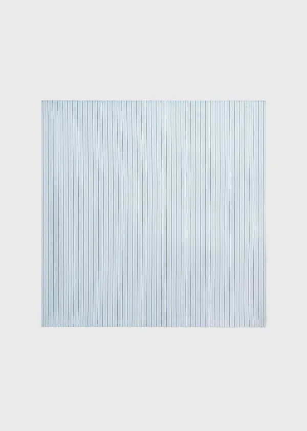 TOTEME Striped Silk Scarf Ice/white - Blue