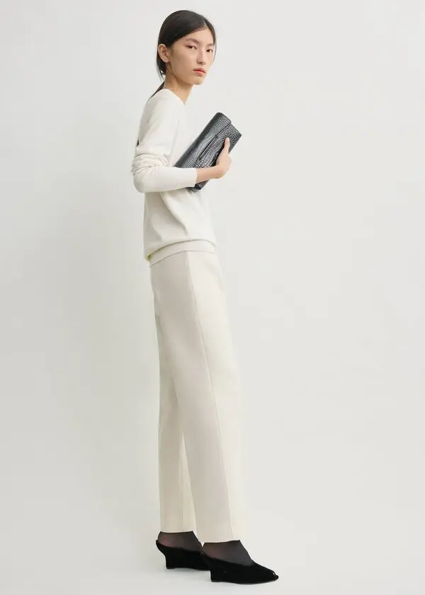 TOTEME Slim Evening Trousers - Ecru