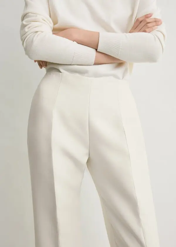 TOTEME Slim Evening Trousers - Ecru
