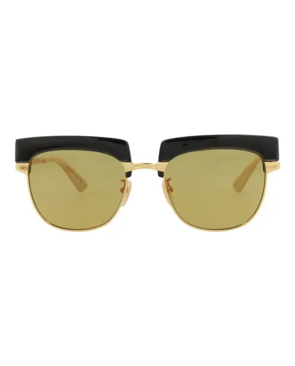Gucci Square-frame Metal Sunglasses - Gold Gold Brown (gg1132s/30013537/001)