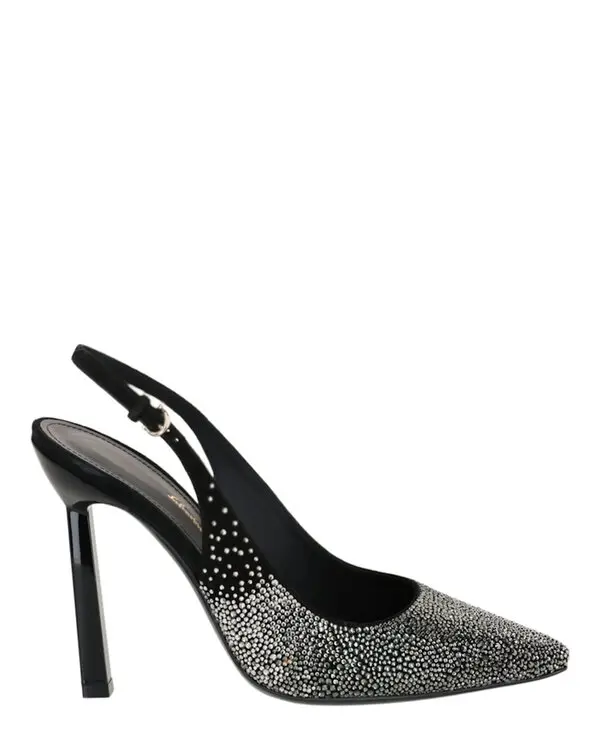FERRAGAMO Jessie Crystal-embellished Slingback Pumps - Black