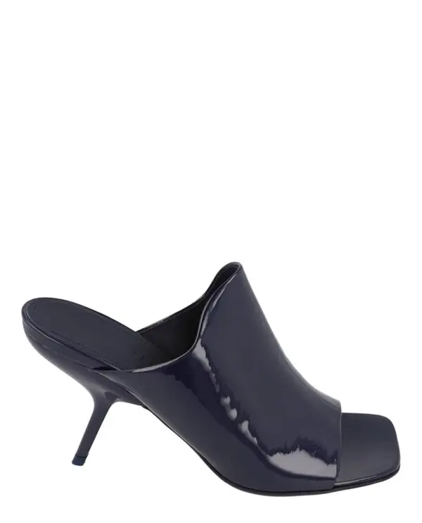 FERRAGAMO Patent Era Mule Heels - Blue