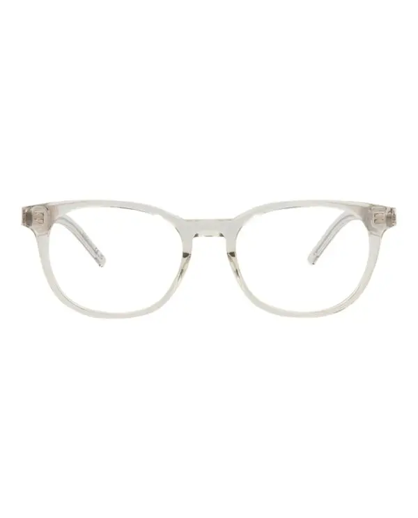 Saint Laurent Round Frame Recycled Acetate Optical Frames - Beige Beige Transparent (slm111/30014324/004)