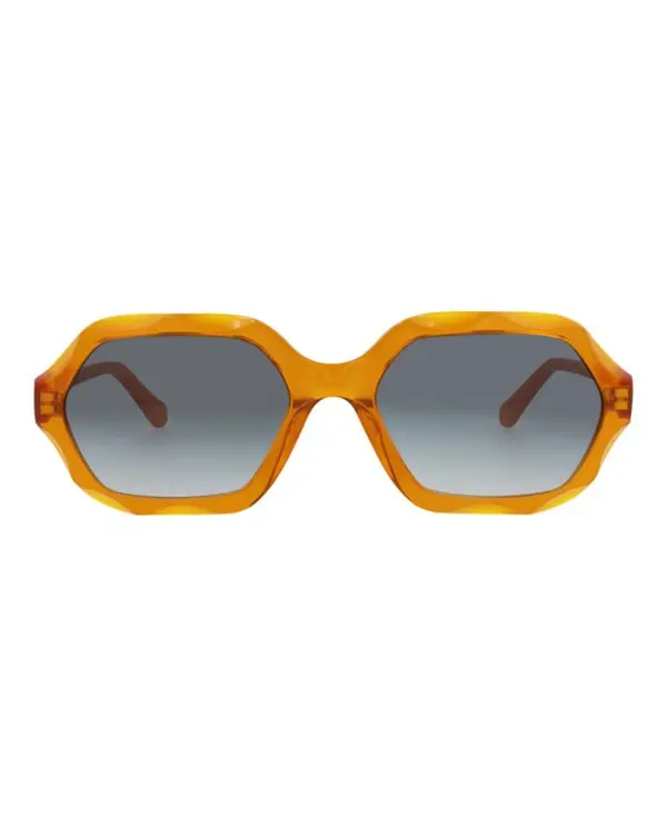 Chloé Square Frame Recycled Acetate Sunglasses - Orange Orange Grey (ch0227s/30015142/004)