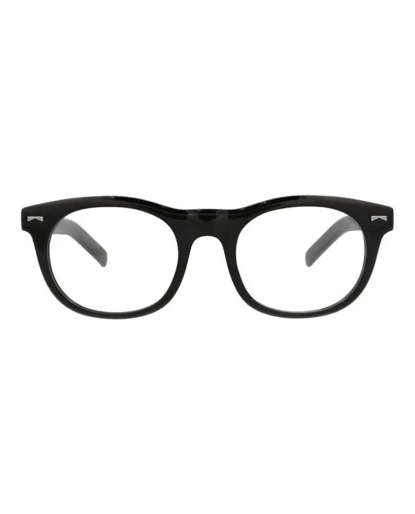 Montblanc Acetate Round Frame Optical Frames - Black Black Transparent (mb0229o/30013543/001)