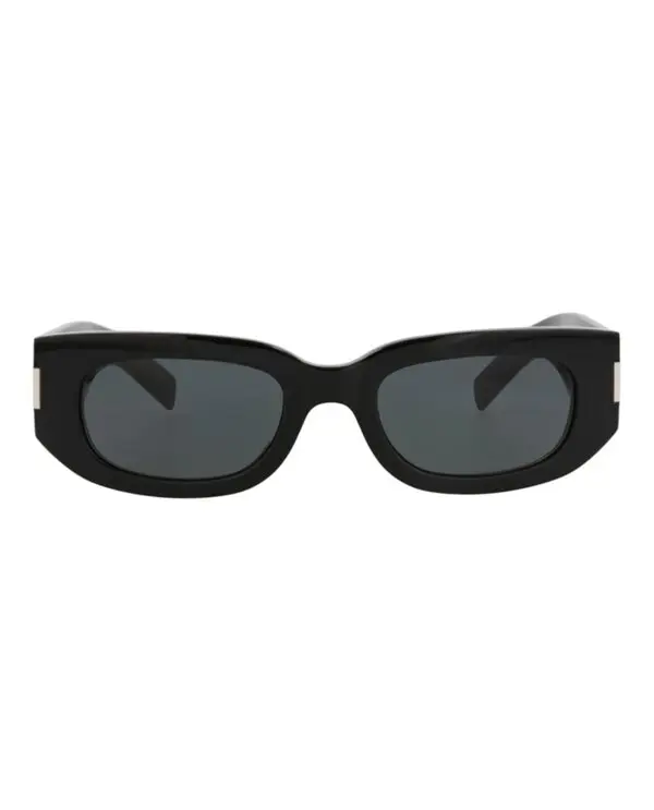 Saint Laurent Recycled Acetate Round Frame Sunglasses - Black Black Black (sl697/30015342/001)