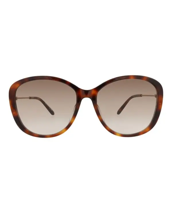 Chloé Round Frame Recycled Acetate Sunglasses - Havana Gold Brown (ch0175sk/30014202/002)