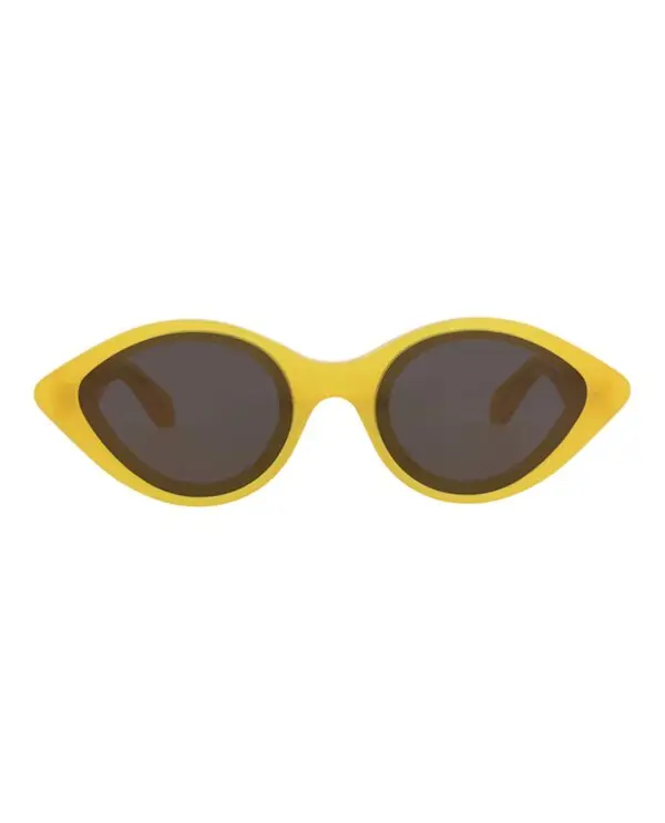 Alaïa Cat Eye Frame Recycled Acetate Sunglasses - Yellow Yellow Grey (aa0069s/30014222/003)