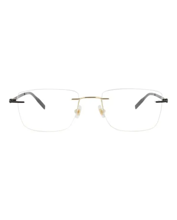 Montblanc Square-frame Optical Frames - Gold Black Transparent (mb0281o/30014190/006)