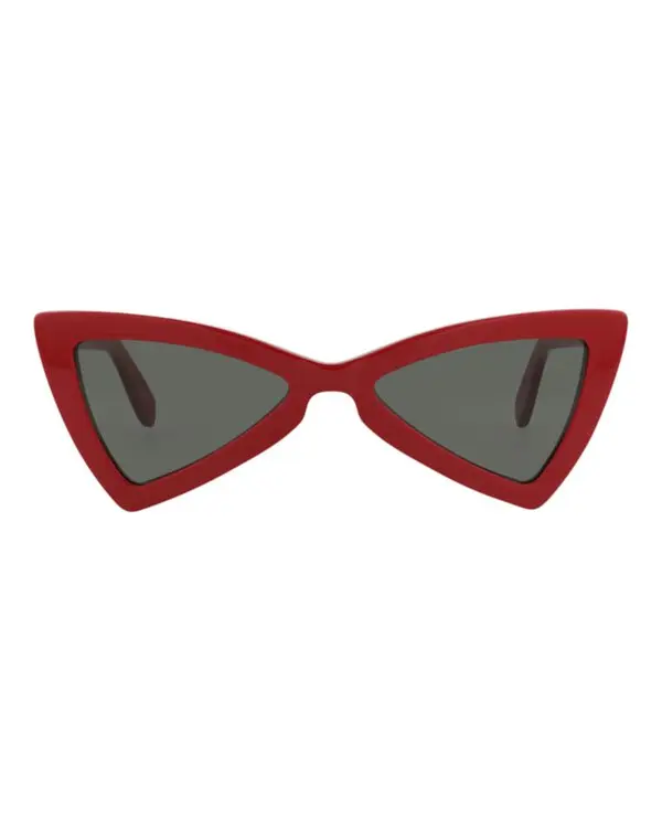 Saint Laurent Cat Eye Frame Recycled Acetate Sunglasses - Red Red Grey (sl207jerry/30002309/008)