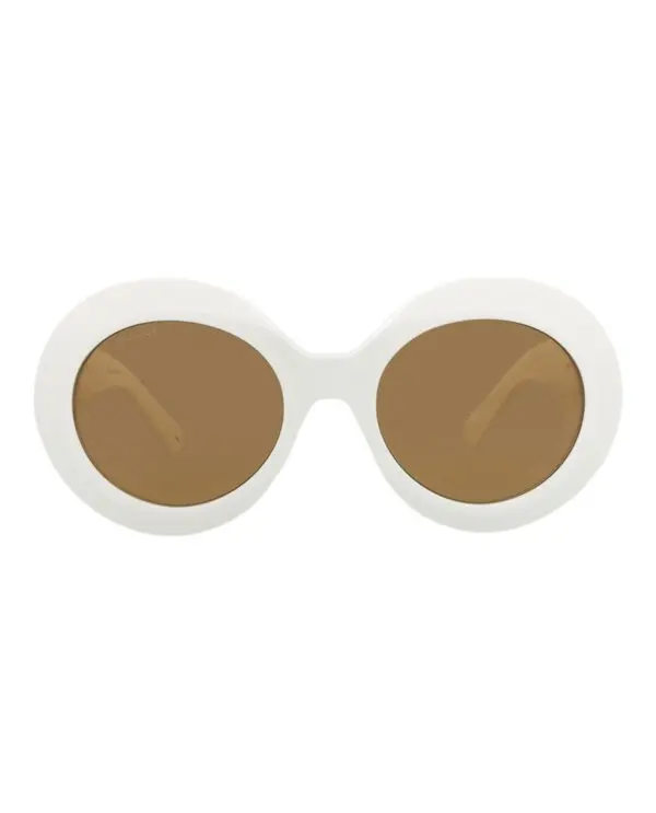 Gucci Round-frame Recycled Acetate Sunglasses - White White Brown (gg1647s/30015325/003)