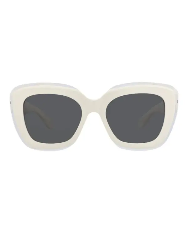 Alaïa Square Frame Recycled Acetate Sunglasses - White White Grey (aa0072s/30014380/002)