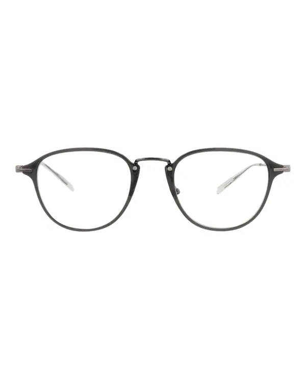 Montblanc Round Frame Optical Frames - Grey Ruthenium Transparent (mb0155o/30010178/001)