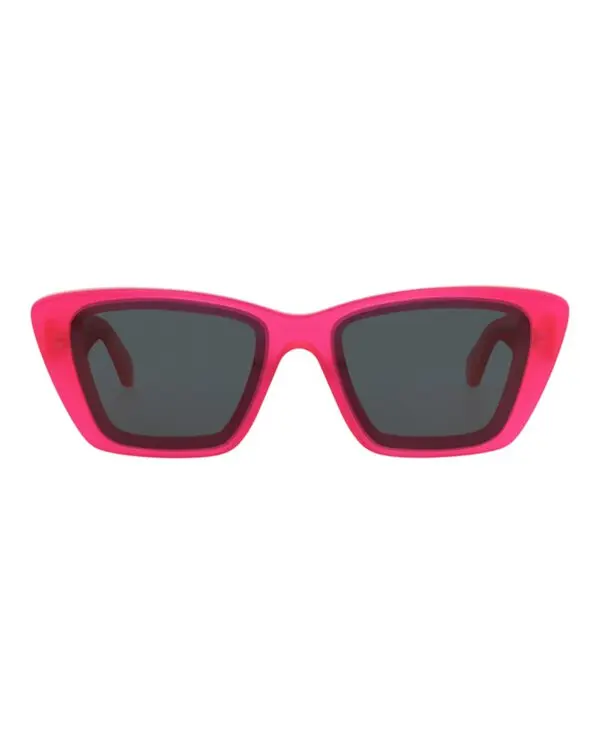 Alaïa Square Frame Recycled Acetate Sunglasses - Fuchsia Fuchsia Grey (aa0070s/30014377/003)