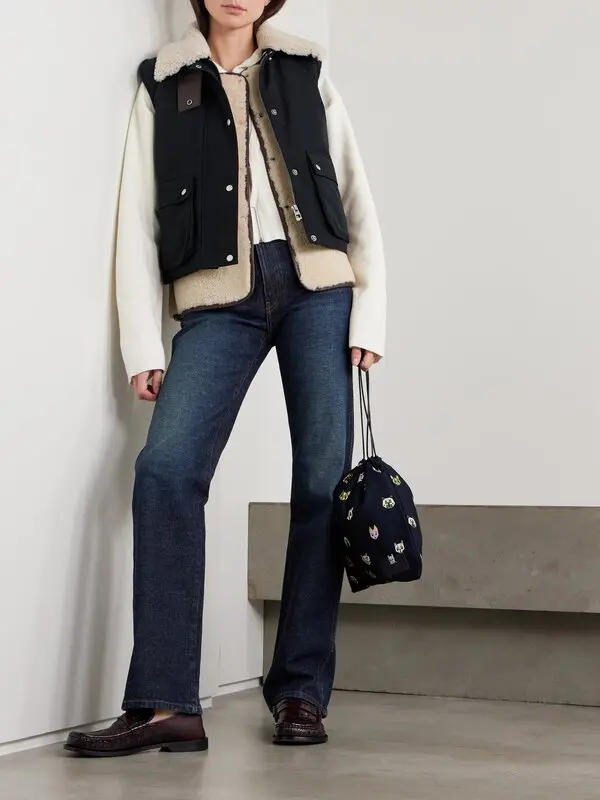 Loewe Shearling-lined Cotton-blend Gilet