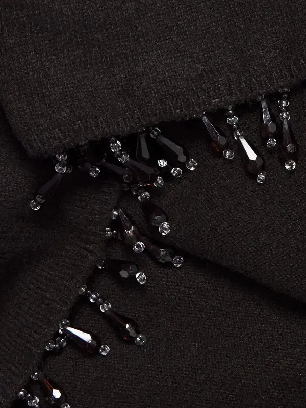 BODE Embellished Wool And Cashmere-blend Cardigan - Brown