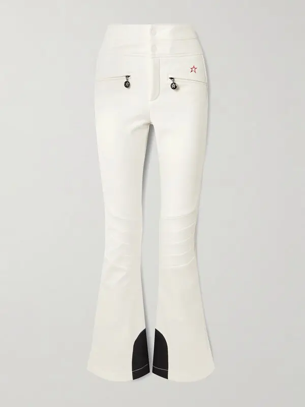 Perfect Moment Aurora Embroidered Bootcut Ski Pants - White