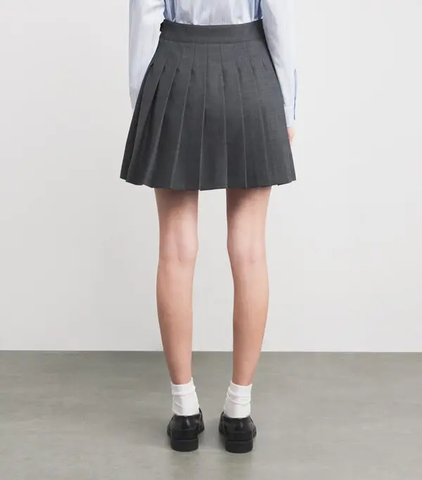 Claudie Pierlot Wool-blend Mini Pleated Skirt