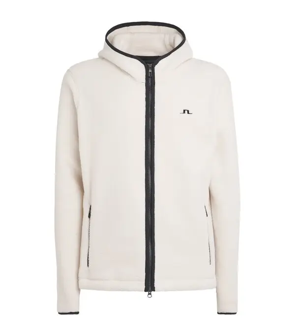 J. Lindeberg Fleece Zip-up Hoodie - Beige