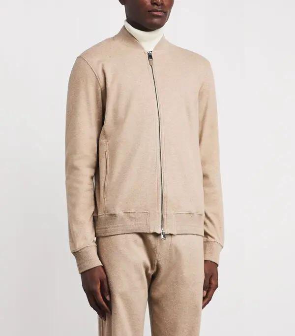 Canali Cotton-cashmere Bomber Jacket