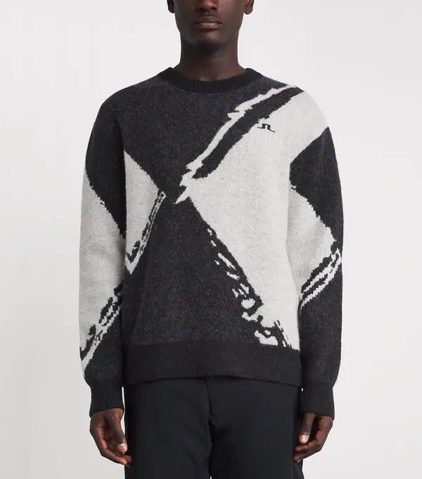 J. Lindeberg Wool-blend Jacquard Jaxton Sweater