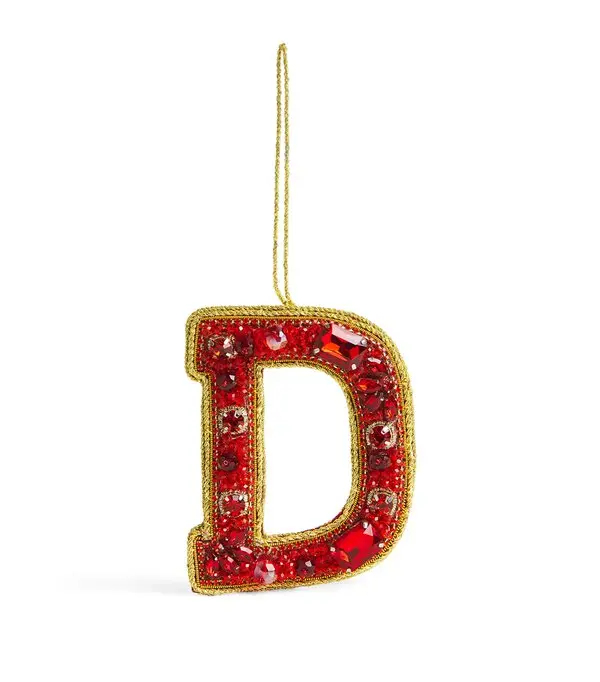 TINKER TAILOR Embellished D Tree Decoration - Red