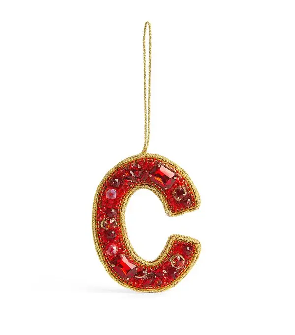 TINKER TAILOR Embellished C Tree Decoration - Red