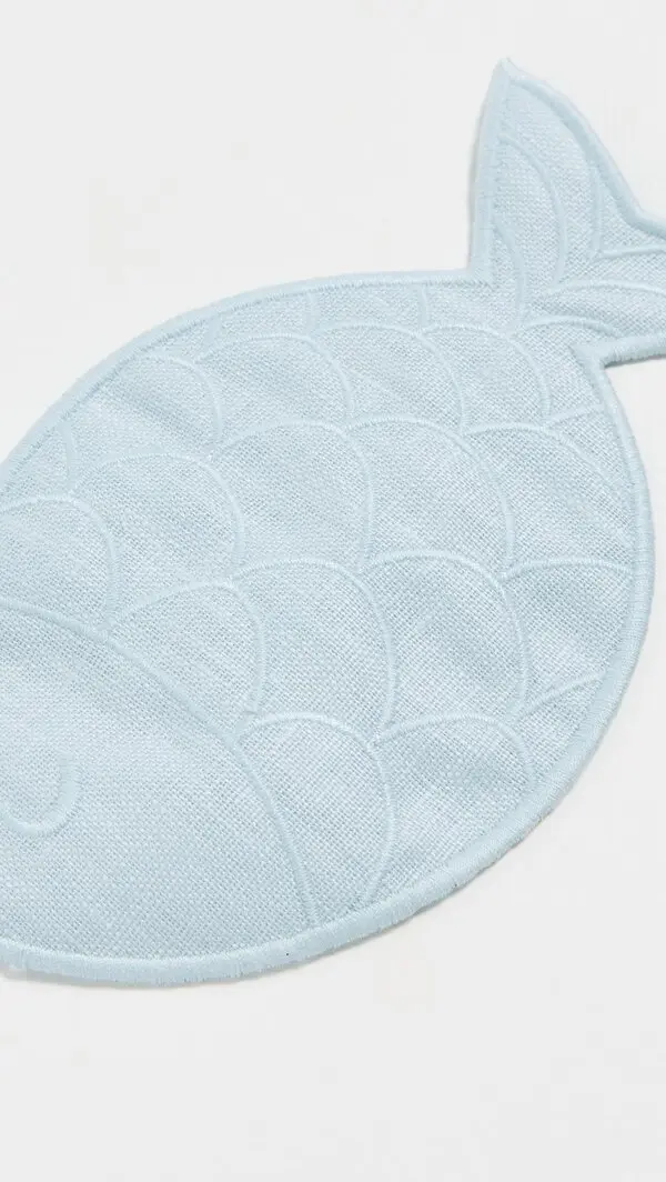 PIECEWORK Sardine Embroidered Linen Napkins Set Of 4