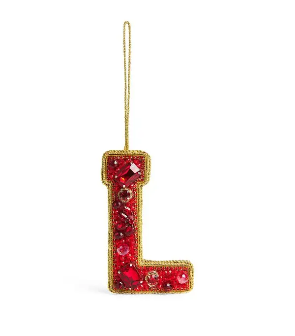 TINKER TAILOR Embellished L Tree Decoration - Red