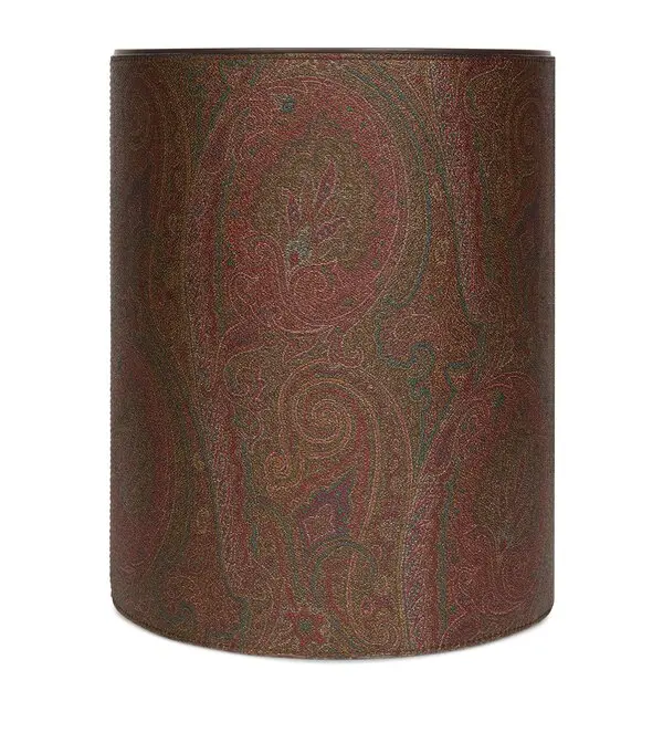 Etro Cotton-blend And Leather Arnica Waste Bin - Red