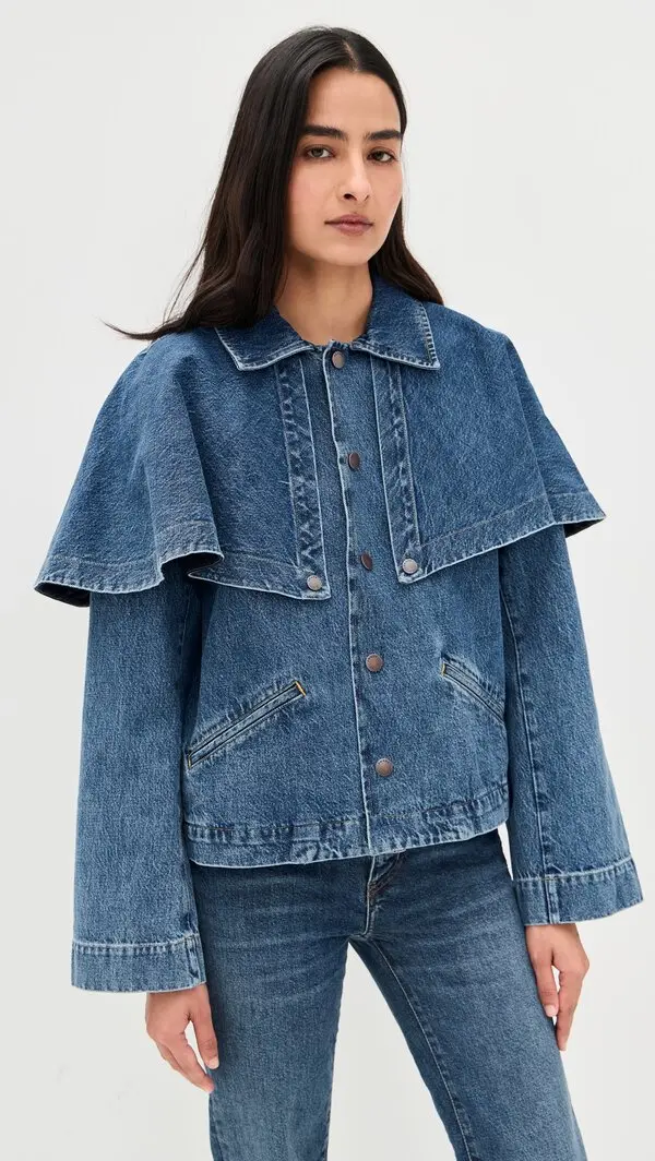 FRAME The Cape Denim Jacket - Figure