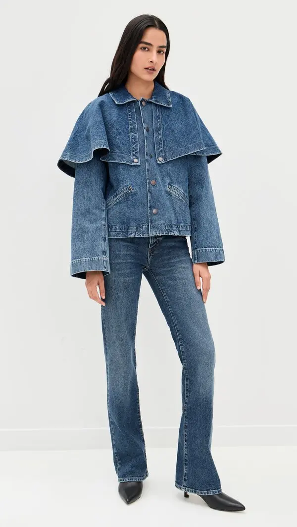 FRAME The Cape Denim Jacket - Figure