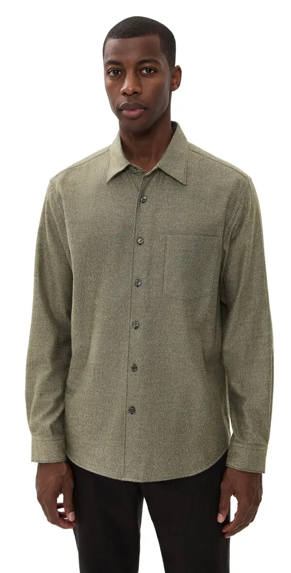 Theory Weekend Shirt In Spun Flannel