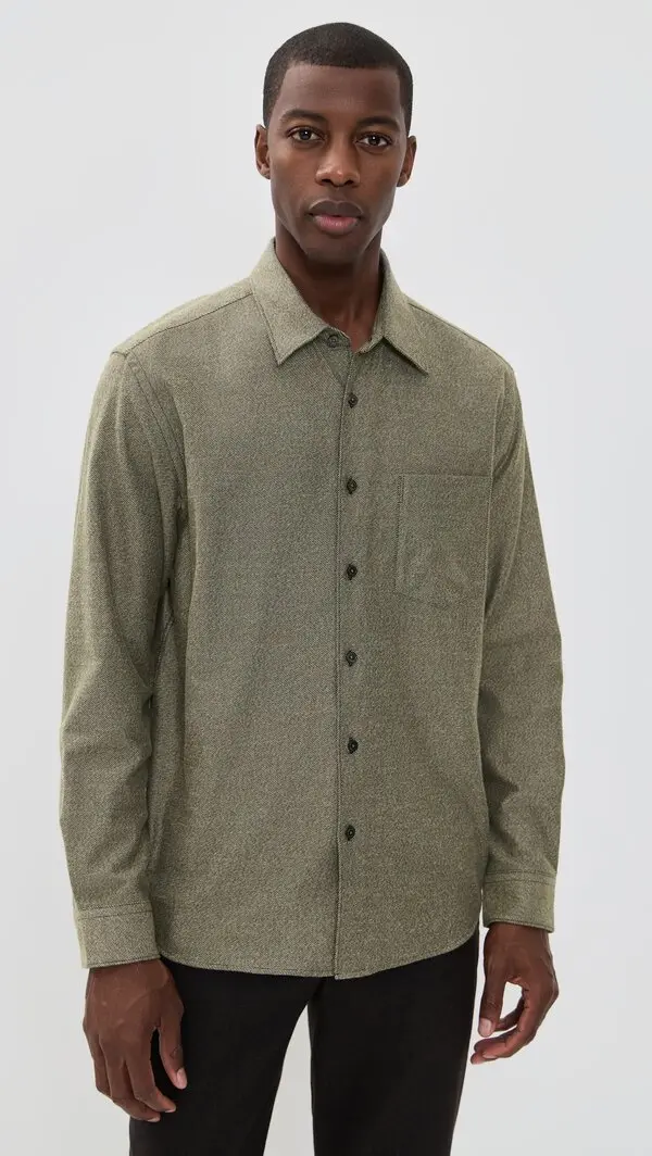 Theory Weekend Shirt In Spun Flannel