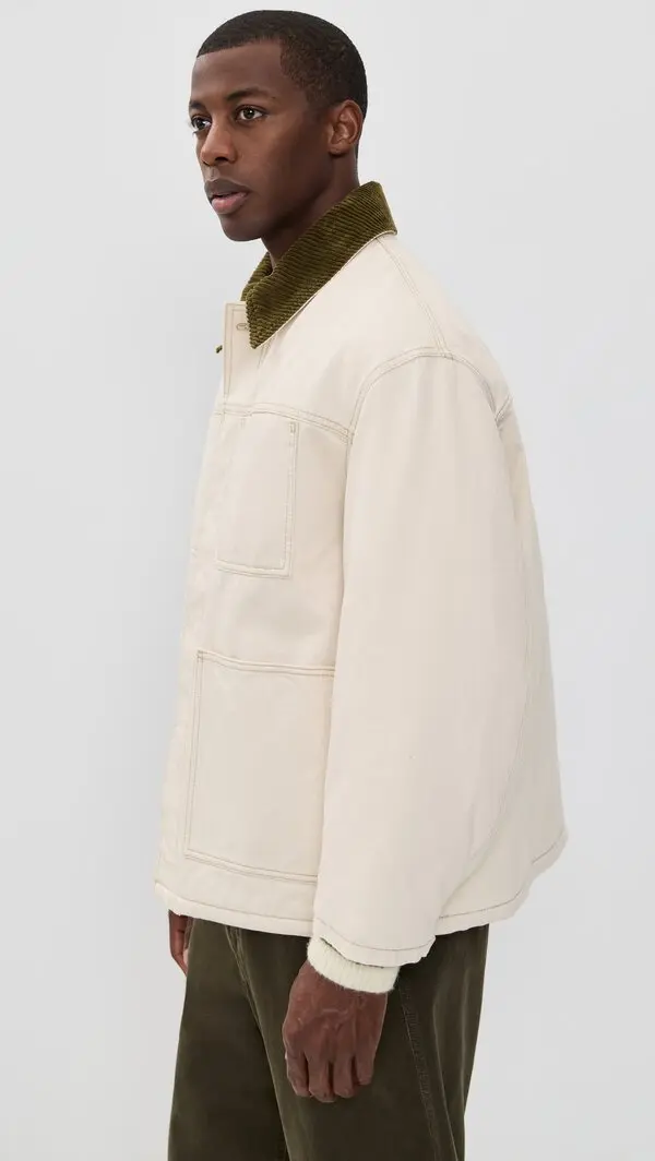 Ami Off-white Cotton Twill Veste Worker